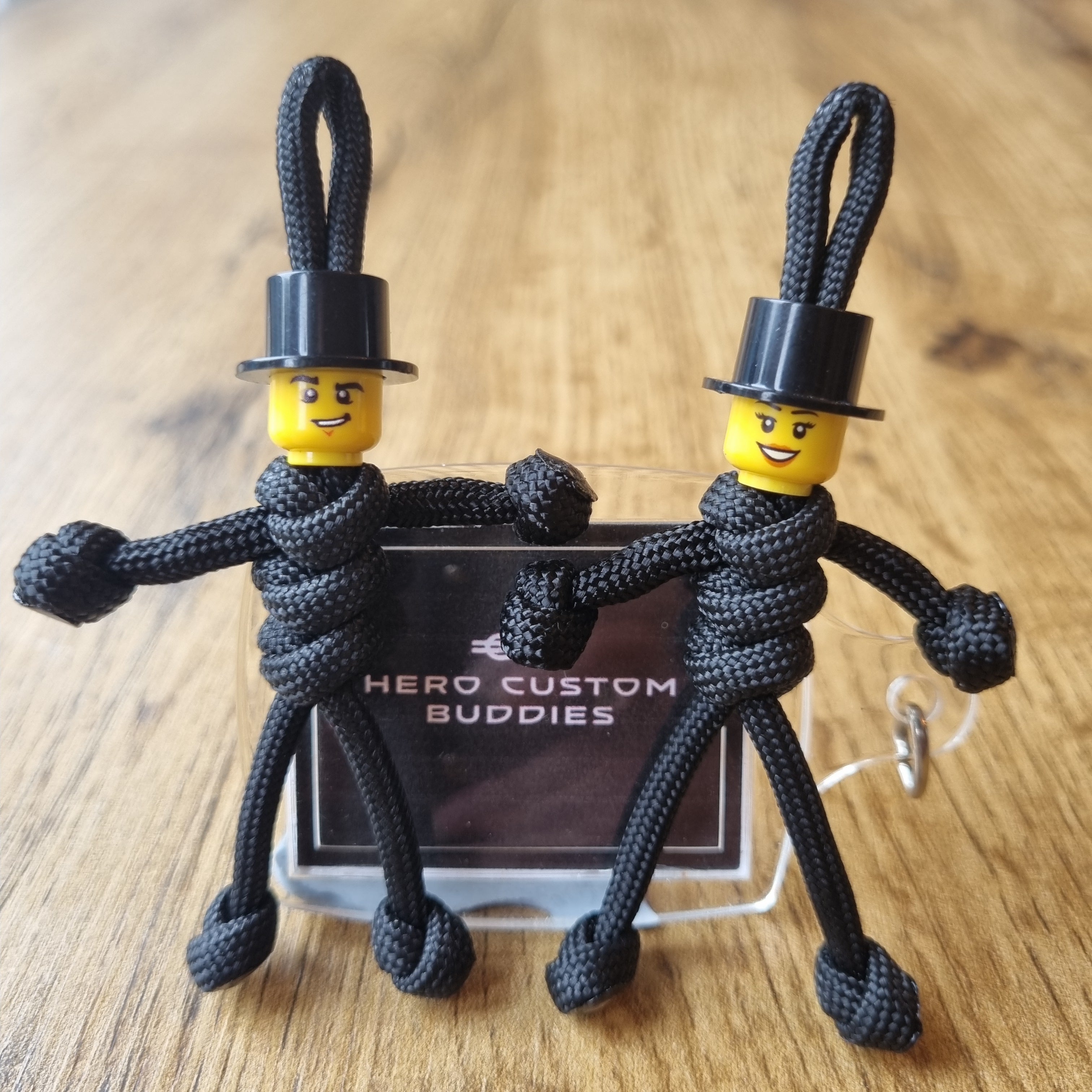 Funeral Undertaker Paracord Buddy Keychain – with Top Hat | 3" Tall ...